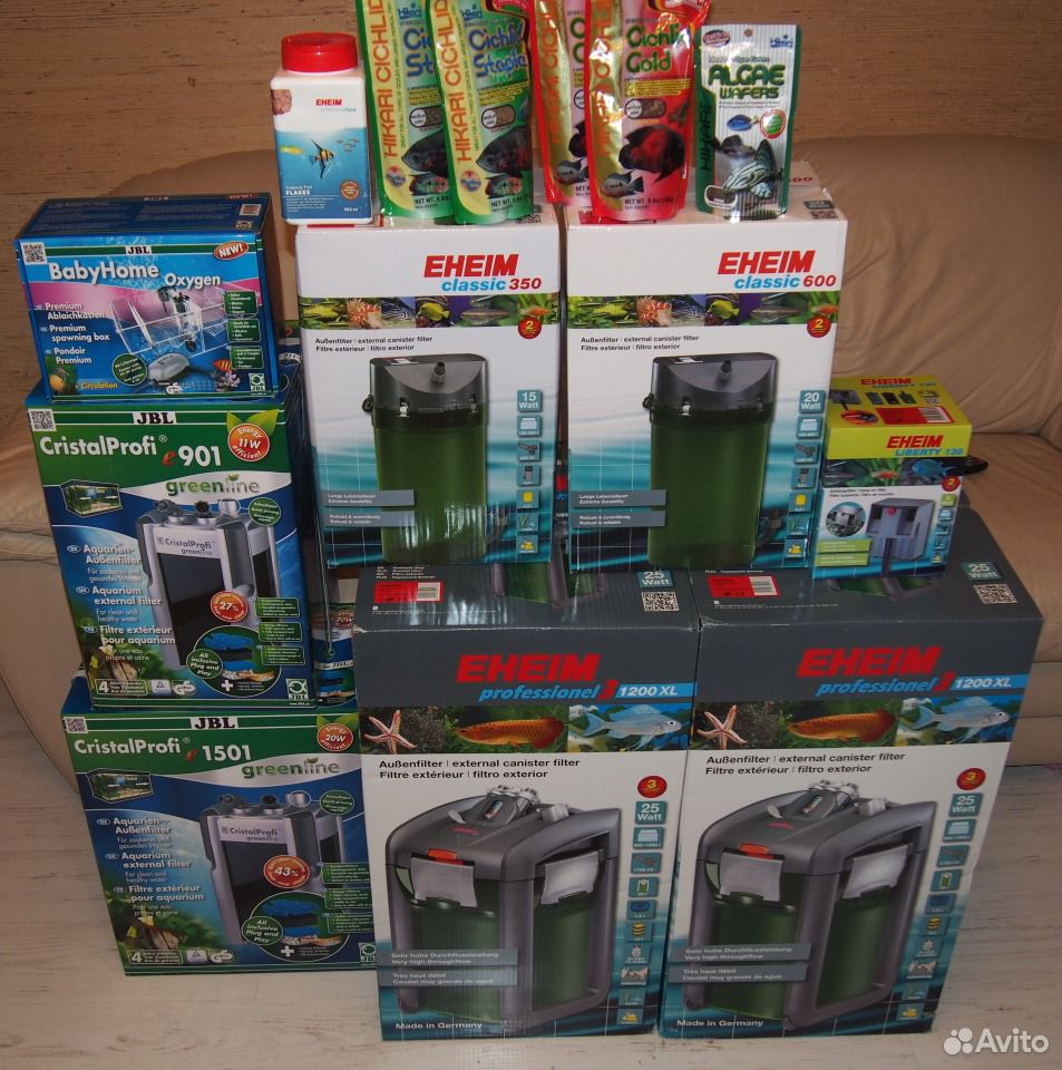 Внешние фильтры Eheim 2080, Fluval fx6, fx4, Jbl