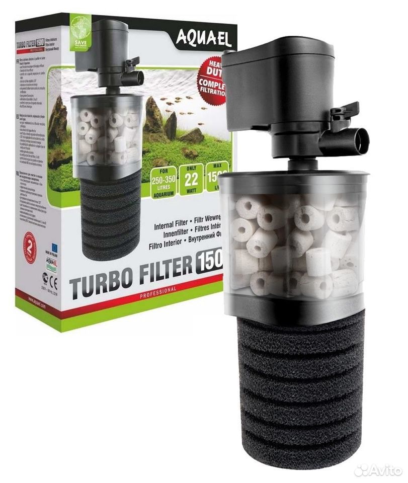 Внутренний фильтр для аквариума aquael turbo 1500