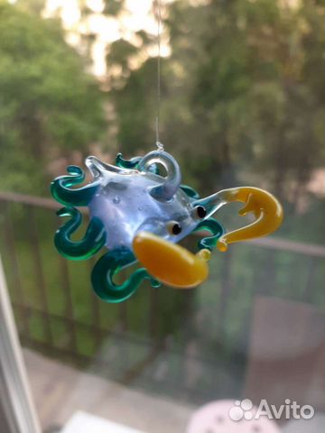 Дутое стекло для аквариума осьминожка