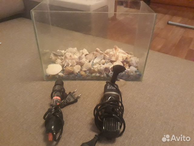 Аквариум в комплекте с водонагревателем и фильтром