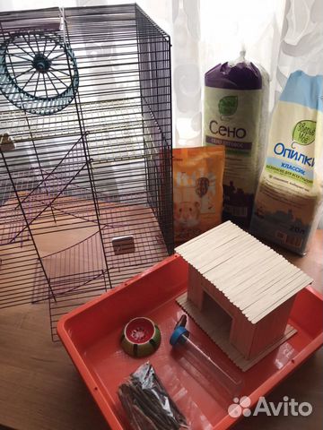Хомяк с клеткой